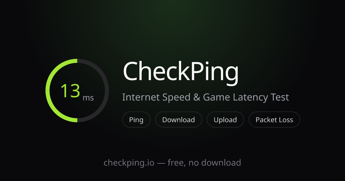 Check Ping - Test Your Internet Latency & Network Speed Free